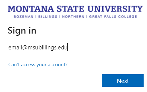 Logging into Activity Insight - MSU Billings | MSU Billings